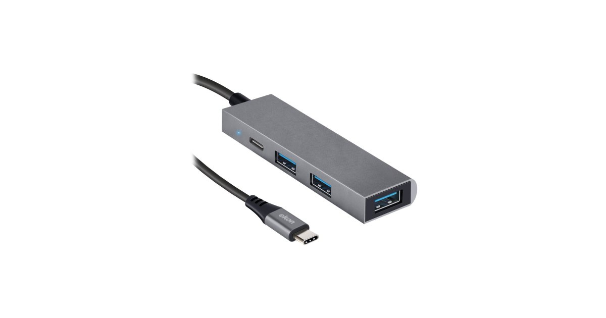 HUB con 3 porte USB e porta USB-C | Ekon